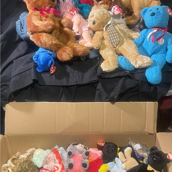 Beanie Babies | Toys | Ty Brown And Blue Stuffed Animal Collection ...